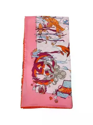 Gucci Graphic-print Scarf - Pink