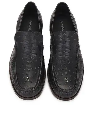 Acne Studios Boafer Ostrich Loafer - Black