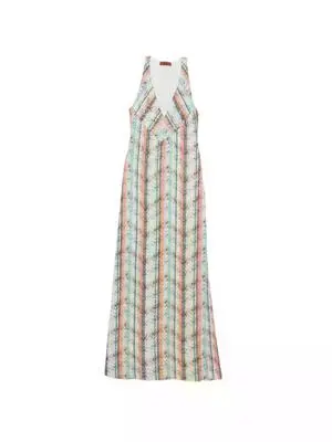 Missoni Striped-pattern V-neck Maxi Dress