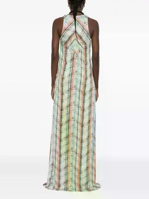 Missoni Striped-pattern V-neck Maxi Dress