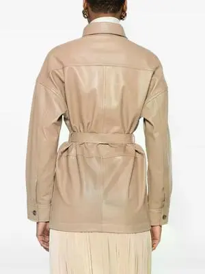 YVES SALOMON Buttoned Belted Jacket - Neutrals