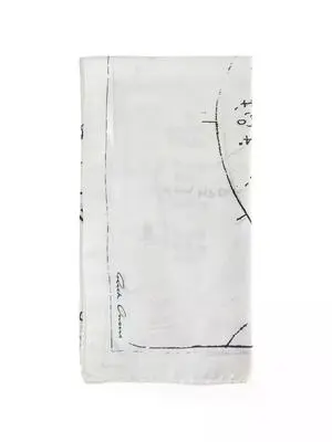 Rick Owens Printed Scarf - White