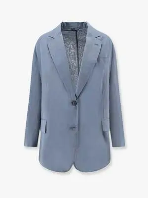 Brunello Cucinelli Deconstructed Cotton Blazer - Blue