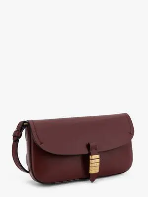 Pinko Saddle Flat Leather Crossbody Bag