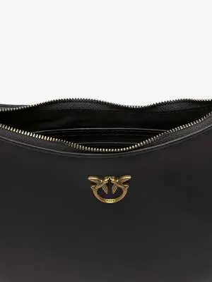 Pinko Half Moon Mini Leather Shoulder Bag