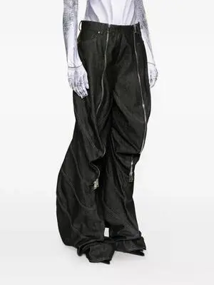 VICTOR CLAVELLY Zip-detailed Straight-leg Jeans