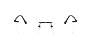 SFEROFLEX Rimless Square Eyeglasses - Shiny Gunmetal