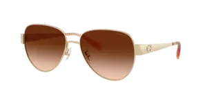COACH Coach Aviator Sunglasses Brown Gradient