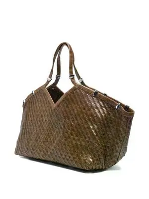 Benedetta Bruzziches Large Usha Hand-woven Tote Bag - Brown