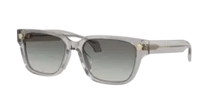 Versace Transparent Grey Square Frame Sunglasses - Grey Gradient