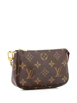 LOUIS VUITTON Pochette Accessoires Monogram Canvas Mini Clutch - Brown