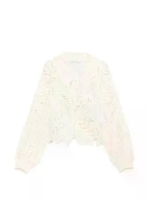 High Open-work Scalloped Cardigan