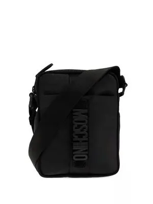 Moschino Logo-detail Messenger Bag - Black