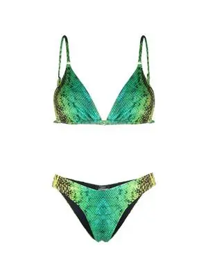 NOIRE SWIMWEAR Tanning V-cut Beachwear - Green