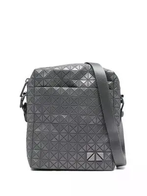 Issey Miyake Geometric Panelled Messenger Bag - Grey