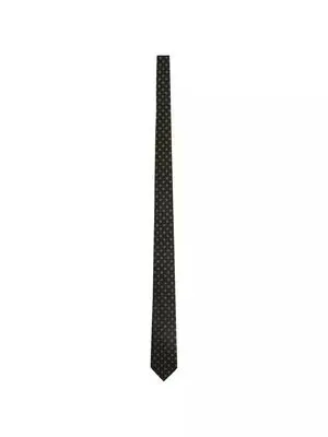 Zegna Patterned Silk Tie - Black