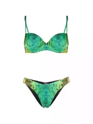 NOIRE SWIMWEAR Push-up V-cut Bikini Bottom - Green