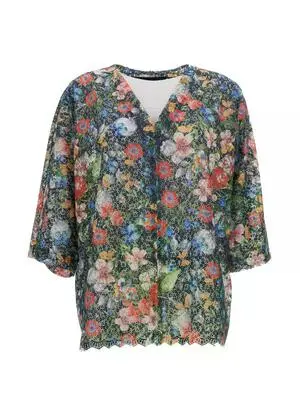 IRIE' Floral-print V-neck Blouse