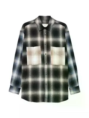 SONG FOR THE MUTE Check-pattern Chest-pocket Overshirt