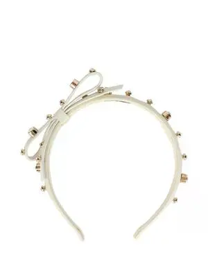 Red Valentino Bow Stud Headband - Neutrals
