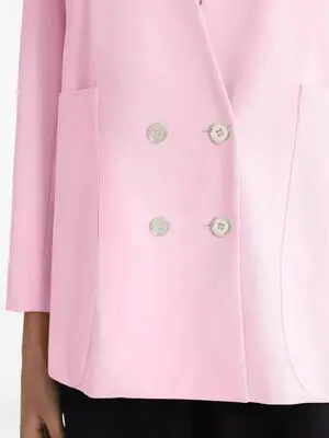 Patou Double-breasted Collarless Blazer