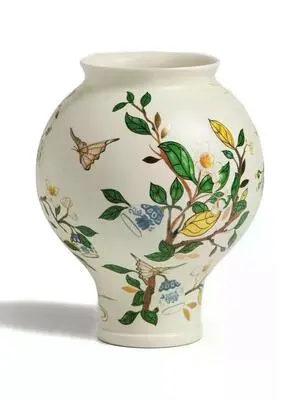 Shanghai Tang Tang Garden Butterfly Floral Vase - Neutrals