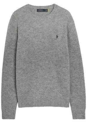 Polo Ralph Lauren Logo-embroidered Wool-blend Jumper - Grey