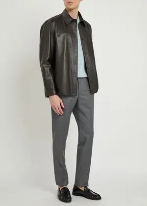 SLOWEAR Leather Overshirt Jacket