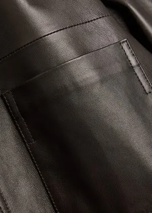 SLOWEAR Leather Overshirt Jacket