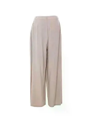 ELEH Pleated Wide-leg Trousers - Neutrals