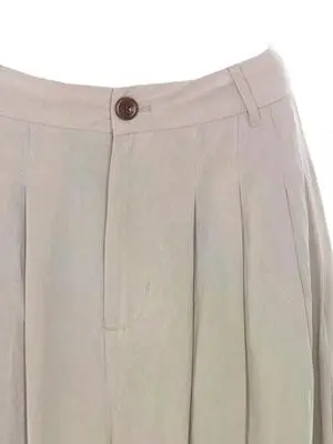 ELEH Pleated Wide-leg Trousers - Neutrals