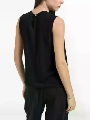 Patrizia Pepe Knot Sleeveless Top - Black