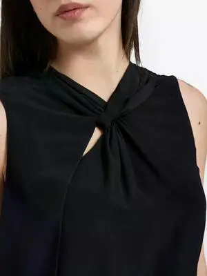 Patrizia Pepe Knot Sleeveless Top - Black