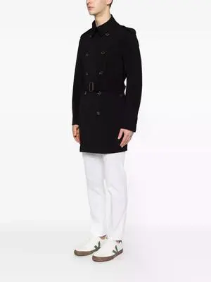 MONTECORE Belted Buttoned Coat - Blue
