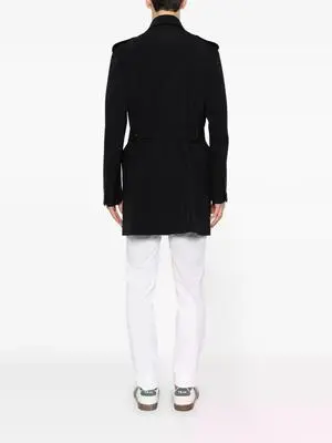 MONTECORE Belted Buttoned Coat - Blue