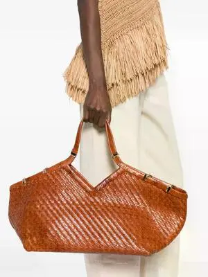 Benedetta Bruzziches Woven Top Handle Tote Bag