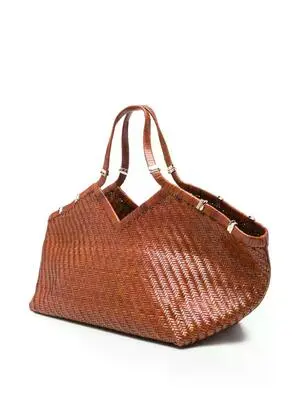Benedetta Bruzziches Woven Top Handle Tote Bag
