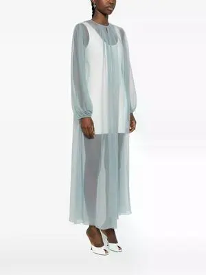 FORTE_FORTE Long-sleeve Coat - Blue