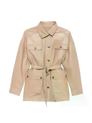 YVES SALOMON Buttoned Belted Jacket
