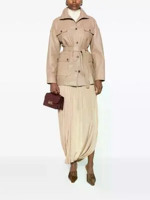 YVES SALOMON Buttoned Belted Jacket