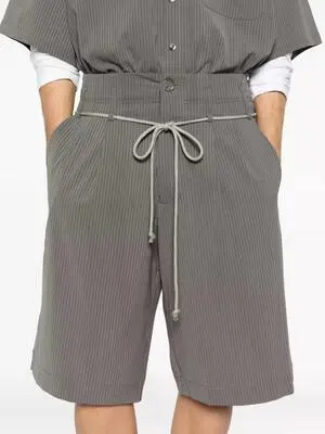 SONG FOR THE MUTE Striped Drawstring Shorts