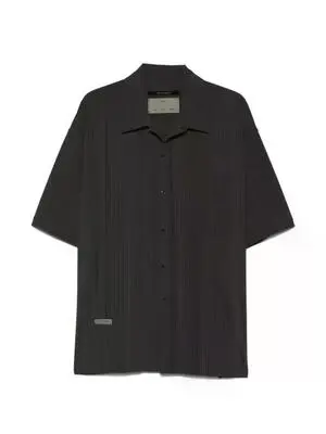 SONG FOR THE MUTE Pinstripe-pattern Chest-pocket Shirt - Grey