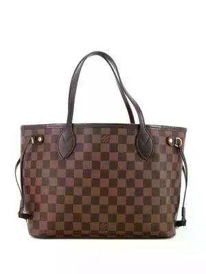LOUIS VUITTON Neverfull Damier Pm Tote Bag - Brown
