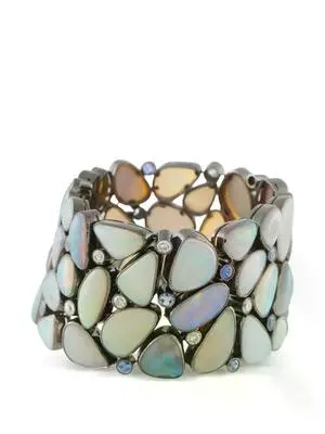 CICADA JEWELRY 18k White Gold Multi-stone Bracelet - Silver