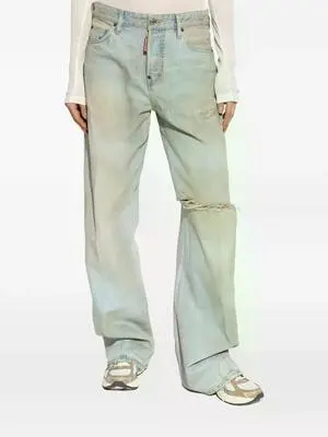 Dsquared2 Wide-leg Ripped Jeans