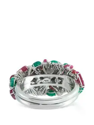 LB EXCLUSIVE Diamond And Gemstone Platinum Bangle