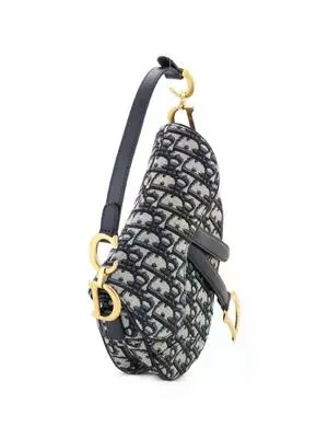Dior Saddle Handbag Oblique Canvas Mini Shoulder Bag - Blue