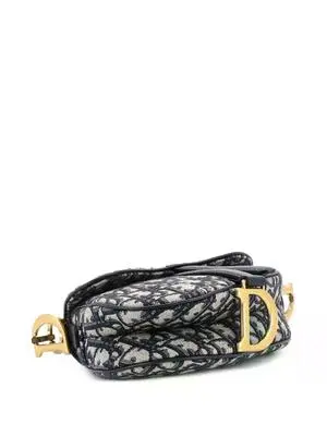 Dior Saddle Handbag Oblique Canvas Mini Shoulder Bag - Blue