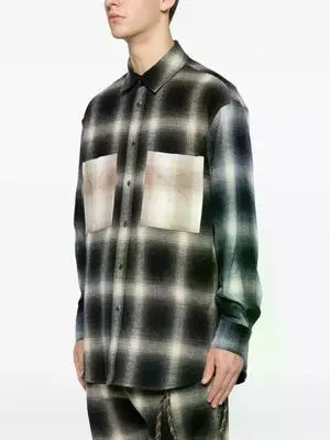 SONG FOR THE MUTE Check-pattern Chest-pocket Overshirt