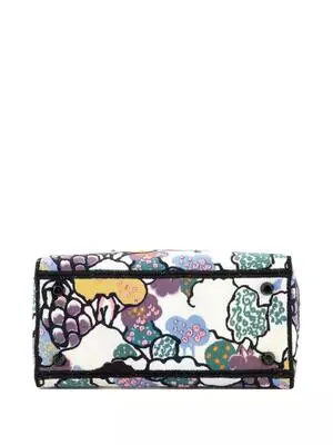 Dior Lady D-lite Embroidered Canvas Medium Satchel - Multicolour